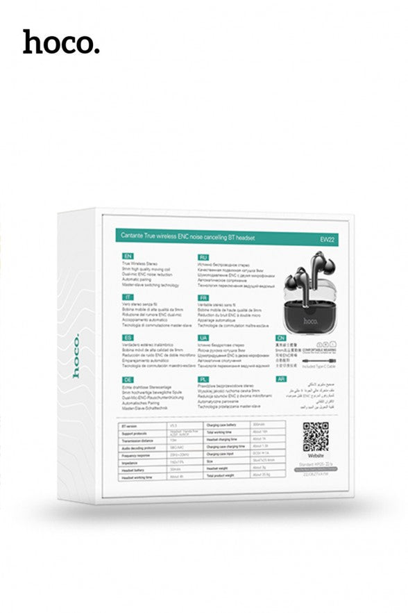 Hoco EW22 Physical Noise Cancelling Wireless Earphones(Hoco EW22 Physi ...