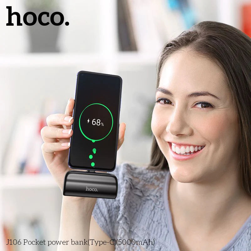 Hoco 5000mAh Mini Compact Powerbank with USB-C Connector J106 – TEQ PTY LTD