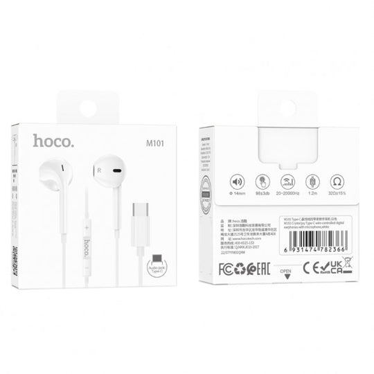 Hoco M101 Crystal USB-C Handsfree(Hoco M101 Crystal USB-C Handsfree ...